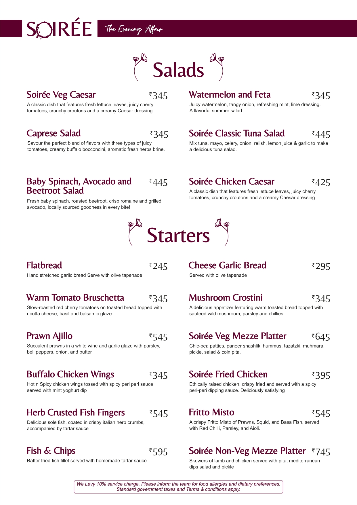 Soirée - The evening affair