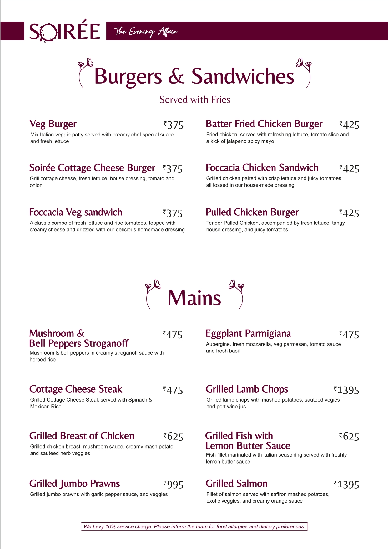 Soirée - The evening affair